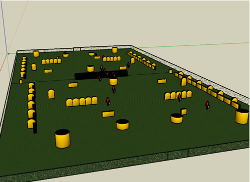 FREE 3D Paintball Field Builder Layout Program! Google SketchUp Easy to ...